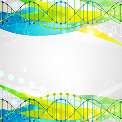 Science template green wallpaper or banner Vector Image