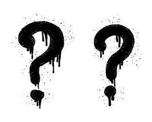 Set of spray painted graffiti question marks Vector Image