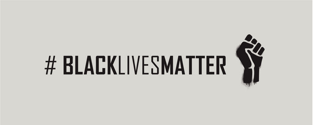 Protest poster with text blm black lives matter Vector Image
