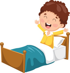 Cartoon Child Get Up Wake Vector Images (56)