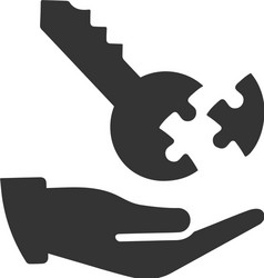 Key solution icon Royalty Free Vector Image - VectorStock