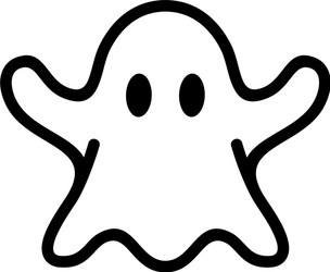 White ghost icon Royalty Free Vector Image - VectorStock