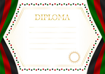 Horizontal frame and border with kenya flag Vector Image