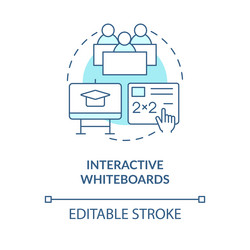 Interactive whiteboards concept icon Royalty Free Vector