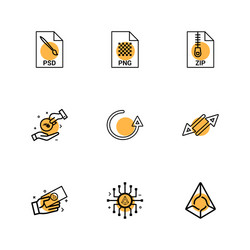 Psd photoshop png image zip compressed safe Vector Image