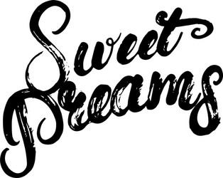 Sweet dreams hand written lettering with stars Vector Image