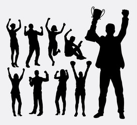 Happy family silhouettes Royalty Free Vector Image