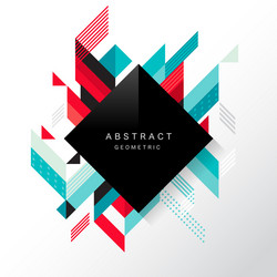 Abstract gradient mixed geometric template Vector Image