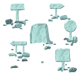 Cartoon stone board or blank clay tablet Vector Image