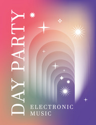 Futuristic colorful abstract club poster Vector Image