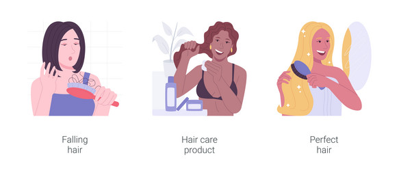 Applying Oil on Hair Vector Images (over 100)