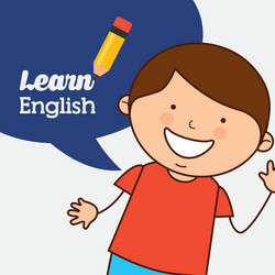 Learn english design Royalty Free Vector Image