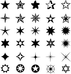 Asterisk footnote star icon icon isolated Vector Image