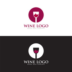 Wine bar logo design Royalty Free Vector Image