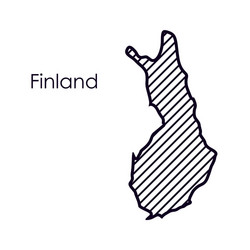 Isolated finland map design Royalty Free Vector Image