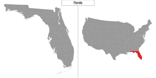 United states america grey map Royalty Free Vector Image