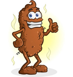 Melting poop monster cartoon character Royalty Free Vector