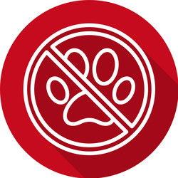 No dog sign or paw icon or pet sign Royalty Free Vector