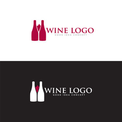 Wine bar logo design Royalty Free Vector Image