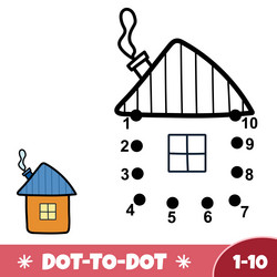Winter dot to dot game for kids connect 1-10 Vector Image
