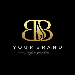 Letter bb beauty face initial logo design Vector Image