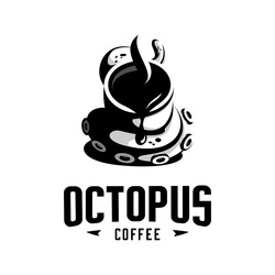 Octopus coffee Royalty Free Vector Image - VectorStock
