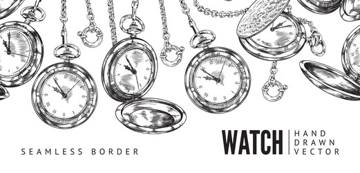 Seamless hand drawn border with sunflowers Vector Image