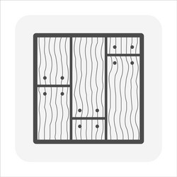 Wood wooden flooring tile motif icon symbol Vector Image