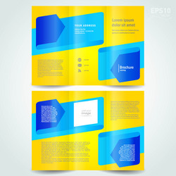 Ribbon brochure design template Royalty Free Vector Image
