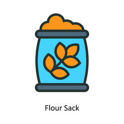 Pastry bag fill outline icon design illust Vector Image