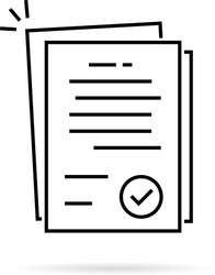 Contract conditions linear desktop icon Royalty Free Vector