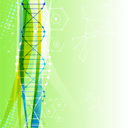 Science template green wallpaper or banner Vector Image