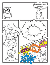 Blank Comic Book Pow Vector Images (over 110)