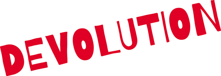 Devolution rubber stamp Royalty Free Vector Image