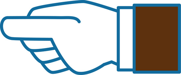 Hand catching isolated icon Royalty Free Vector Image