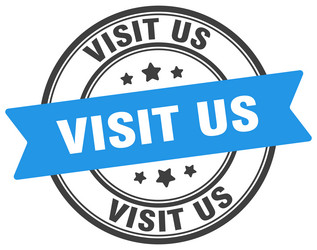 Visit us stamp label on transparent Royalty Free Vector