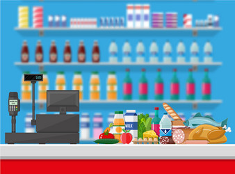 Cashier Cartoon Workplace Vector Images (over 100)