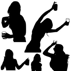 Drink Silhouette Woman Vector Images (over 2,400)