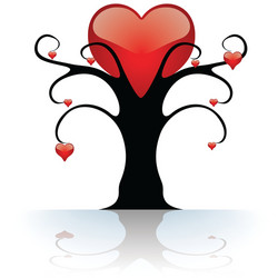 Cute birds sing and red hearts Royalty Free Vector Image