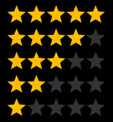 Four 4 star rank sign Royalty Free Vector Image