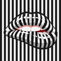 Bar code lips Royalty Free Vector Image - VectorStock