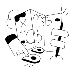 Map confusion Royalty Free Vector Image - VectorStock