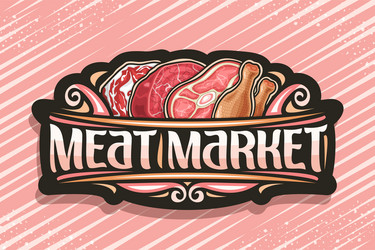 Logo for fresh meat Royalty Free Vector Image - VectorStock