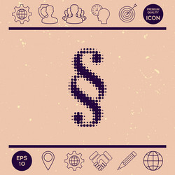 Paragraph halftone logo Royalty Free Vector Image