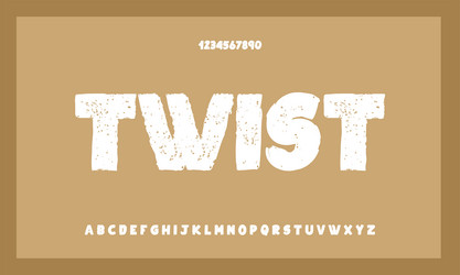 Twist sporty alphabet fonts Royalty Free Vector Image