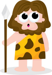 Funny caveman cartoon Royalty Free Vector Image