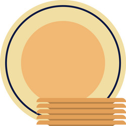 Plate stack icon simple dish food Royalty Free Vector Image