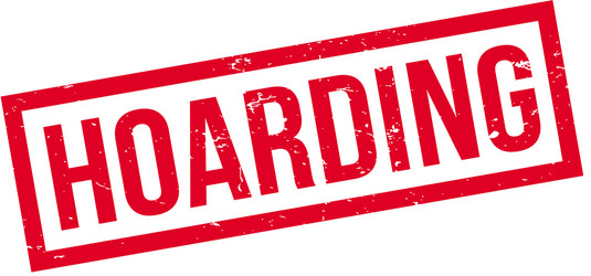 Hoarding rubber stamp Royalty Free Vector Image