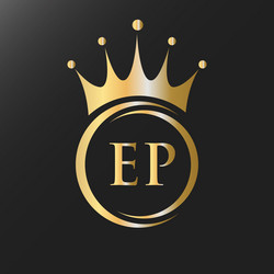 Letter dm crown logo royal for spa Royalty Free Vector Image