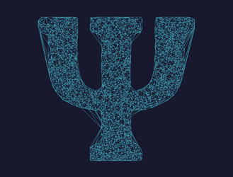 Psychology line symbol or psy outline sign Vector Image